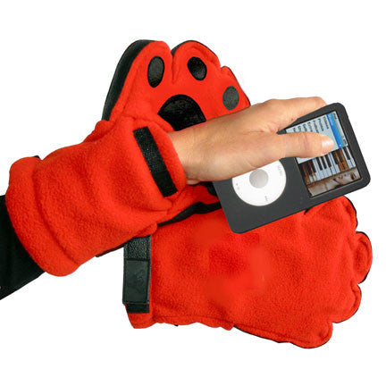 Adult Orange Fleece Mittens – BearHands and Buddies