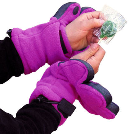 Kids Fuchsia Fleece Mittens – BearHands and Buddies